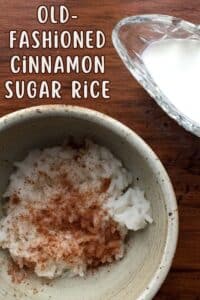 Old-Fashioned Cinnamon Sugar Rice for Dessert