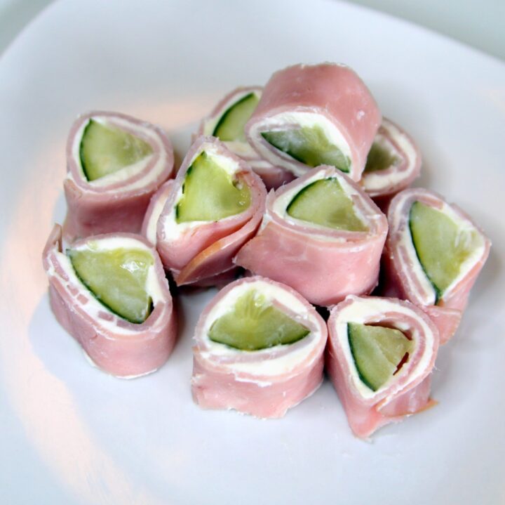 Kosher Dill Pickle Wraps With Ham And Cream Cheese